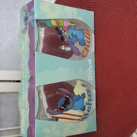 Disney | Kitchen | Nwt Disney Stitch Tear Drop Glass Set | Poshmark